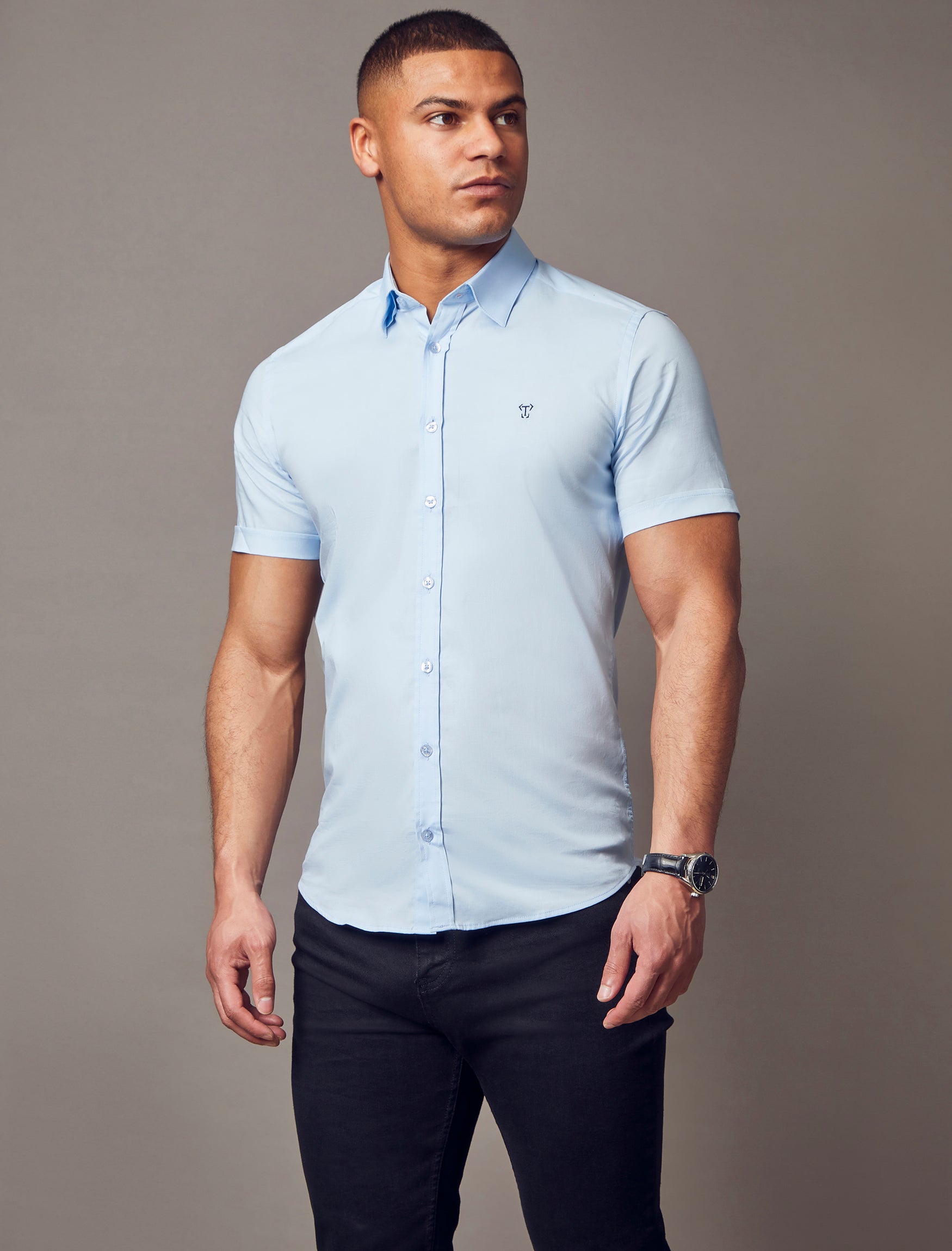 Muscle Fit Short Sleeve | Tapered Fitted Short Sleeve - Tapered ...