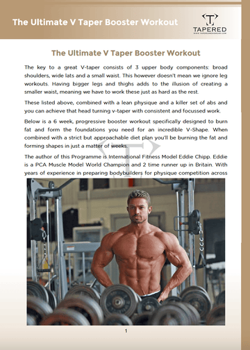 Ultimate V-Taper Booster Workout - V-Taper Workout pdf | Tapered Menswear