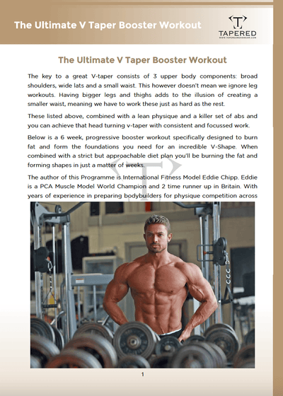 Ultimate V-Taper Booster Workout - V-Taper Workout pdf | Tapered Menswear