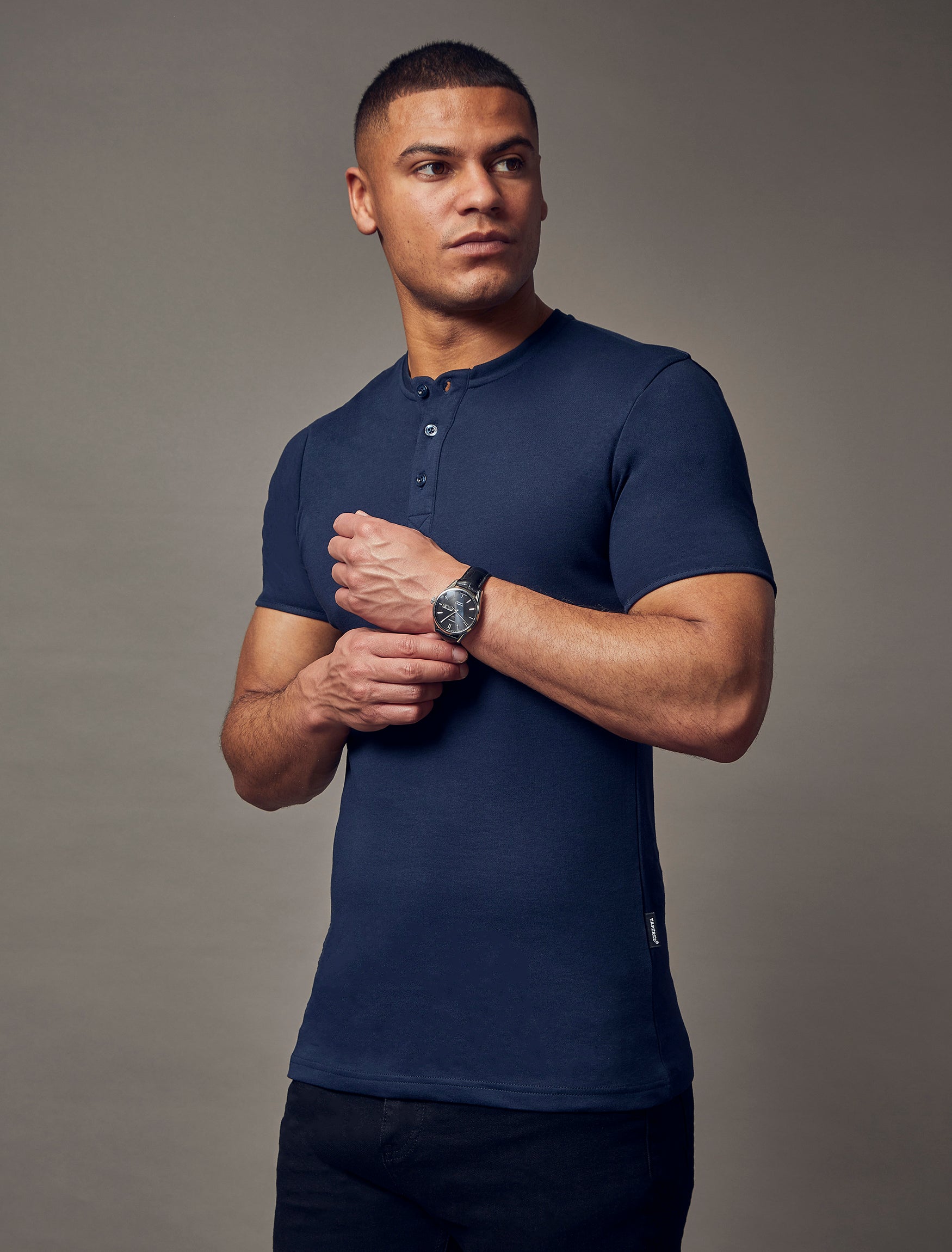 Tapered Fit Henleys | Buy Men's Slim Fit Henley | Tapered Menswear